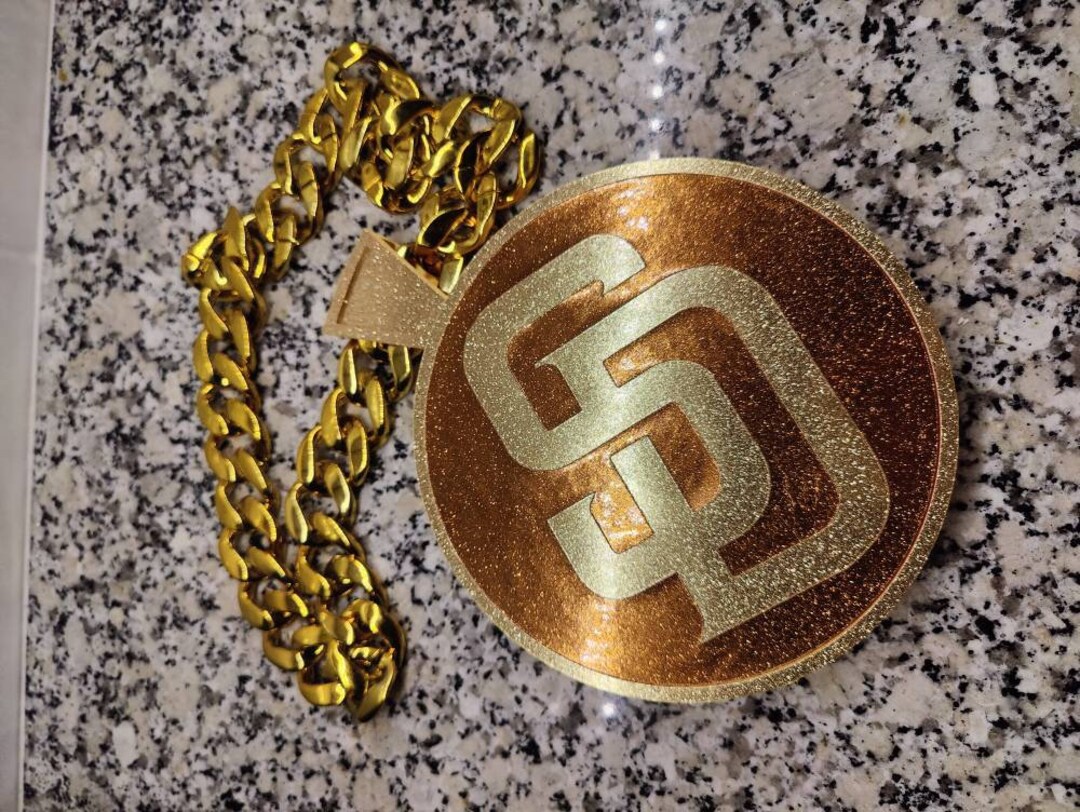 Padres Swag Spinner Chain Logo Miami Cuban Link Swag Bling San - Etsy UK