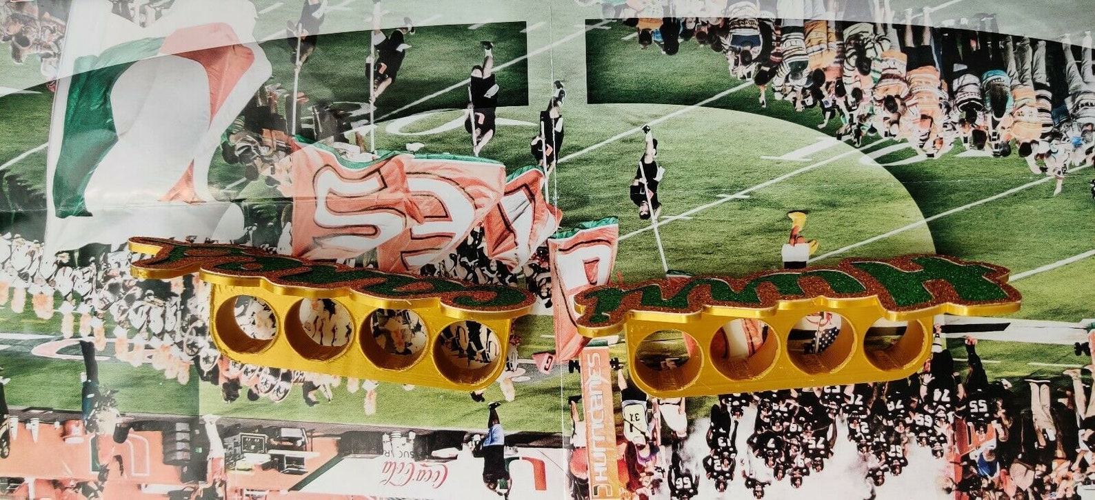 Touchdown Rings Turnover Chain Miami Bling Hurricanes - Etsy