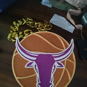 Custom Basketball Turnover Chain Logo Miami Cuban Link Swag Bling ...