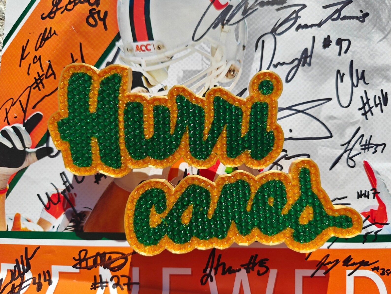 Touchdown Rings Turnover Chain Miami Bling Hurricanes - Etsy