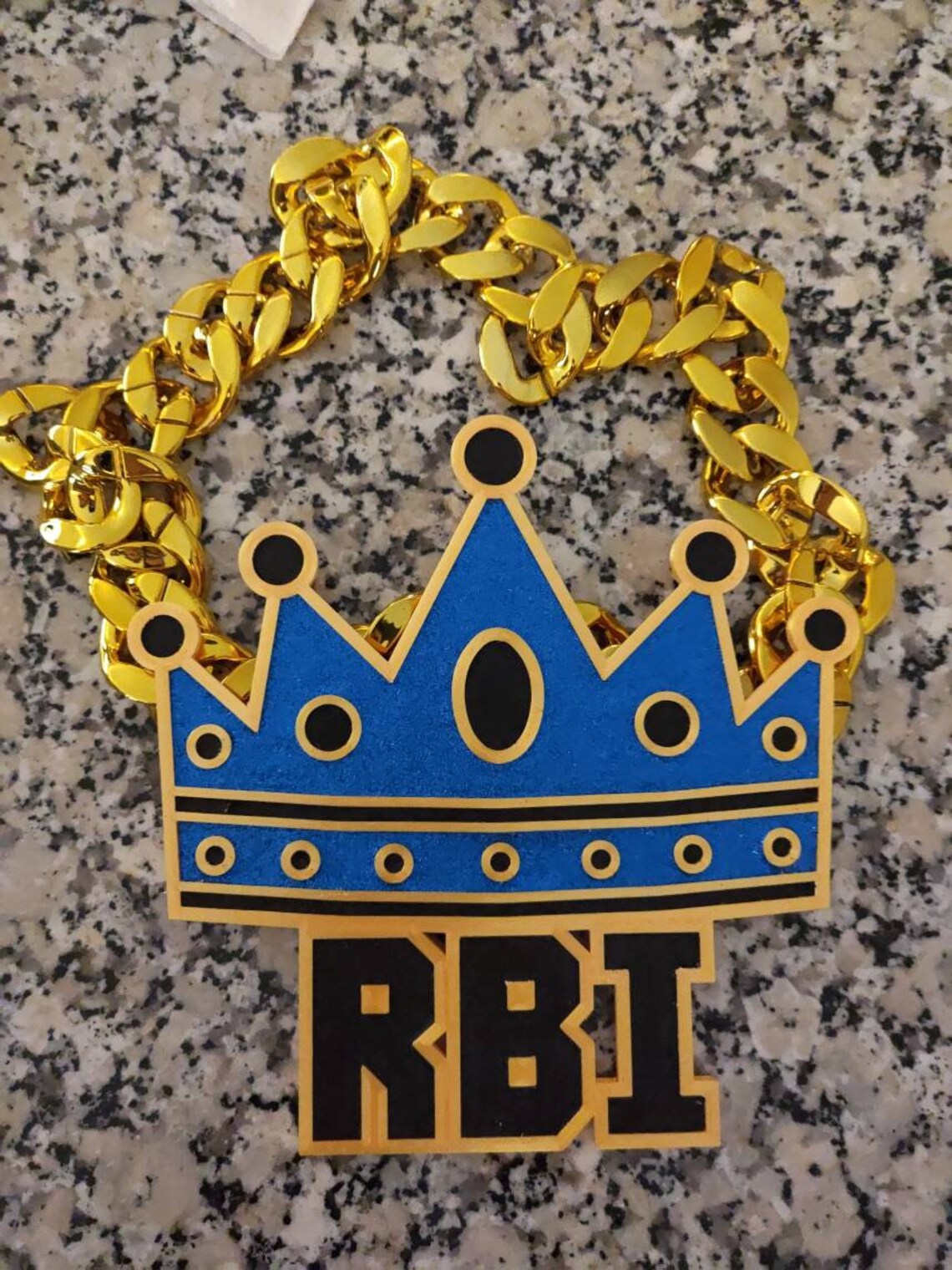 Rbi King Homerun King Custom Turnover Chain Logo Miami Cuban Link Swag ...