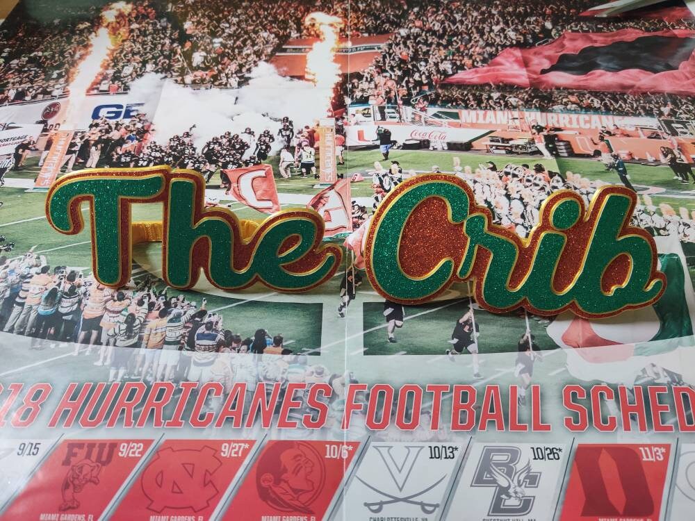 The Crib Touchdown Rings Turnover Chain Miami Bling Hurricanes - Etsy