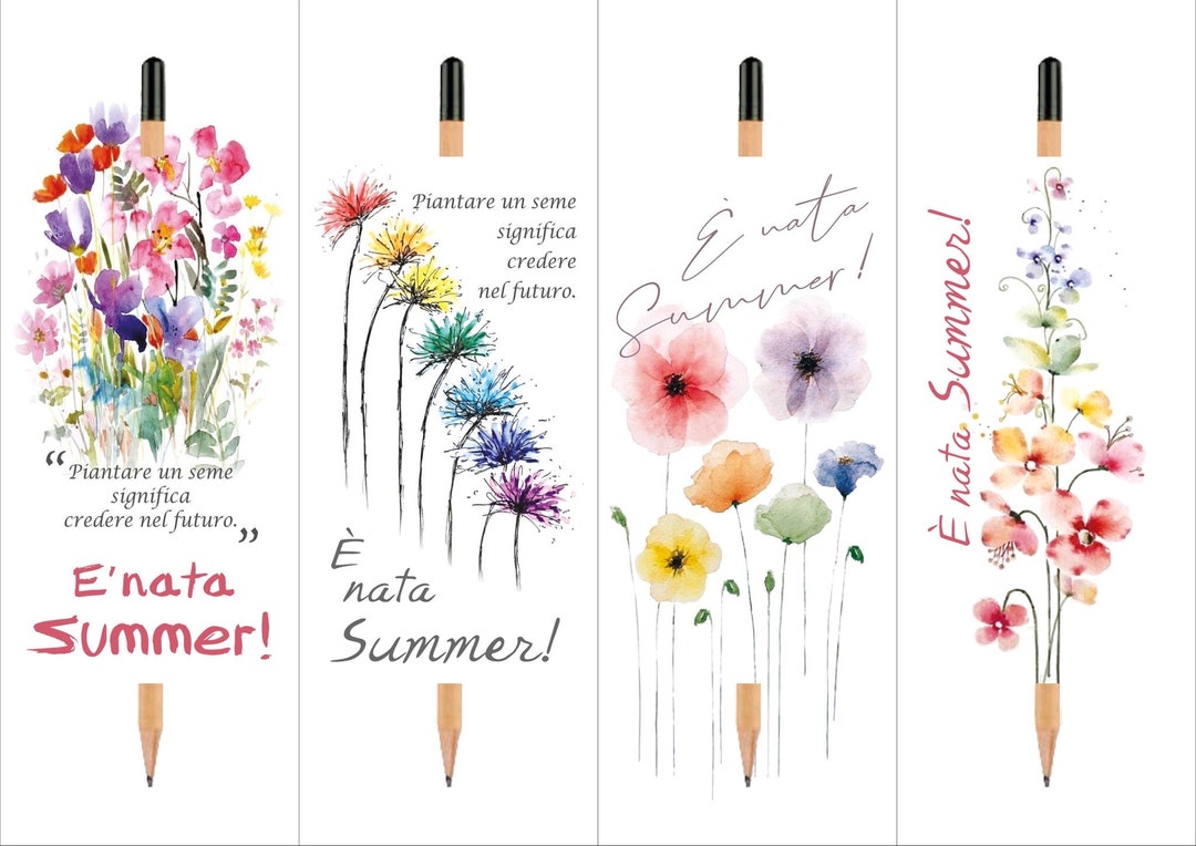 Matite piantabili personalizzate. Perfette come segnaposto o bomboniere ...