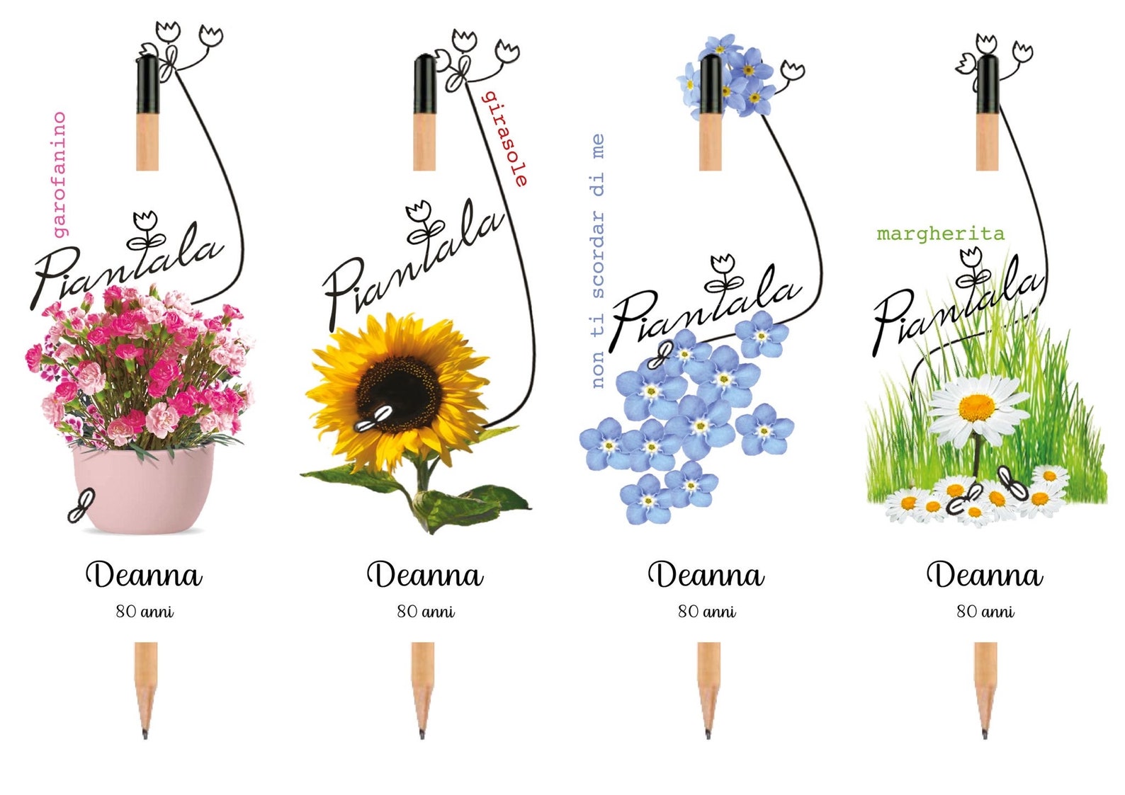 Matite piantabili personalizzate. Perfette come segnaposto o - Etsy Italia