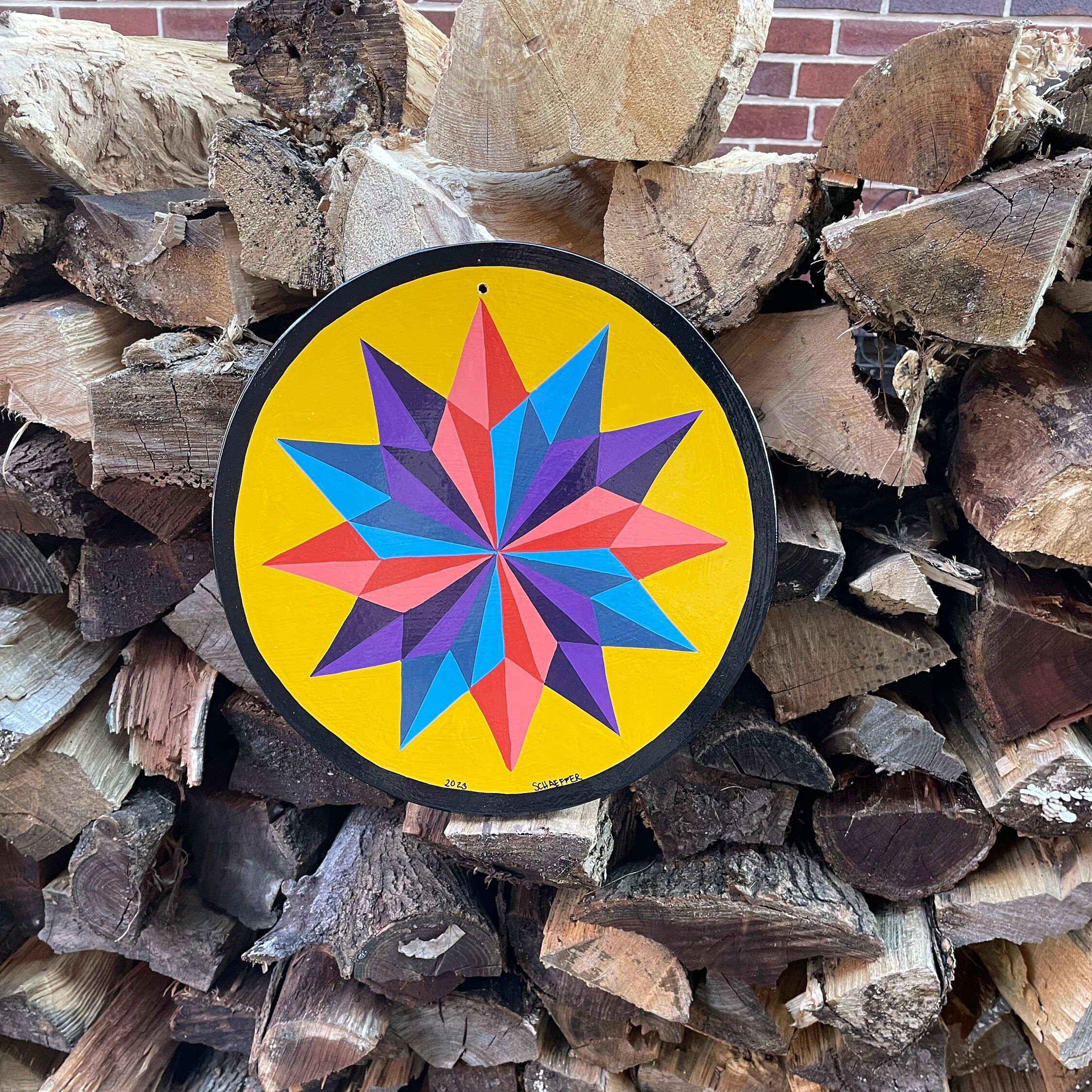 Star Hex Sign Barn Star Barn Quilt Folk Art Hand Painted - Etsy