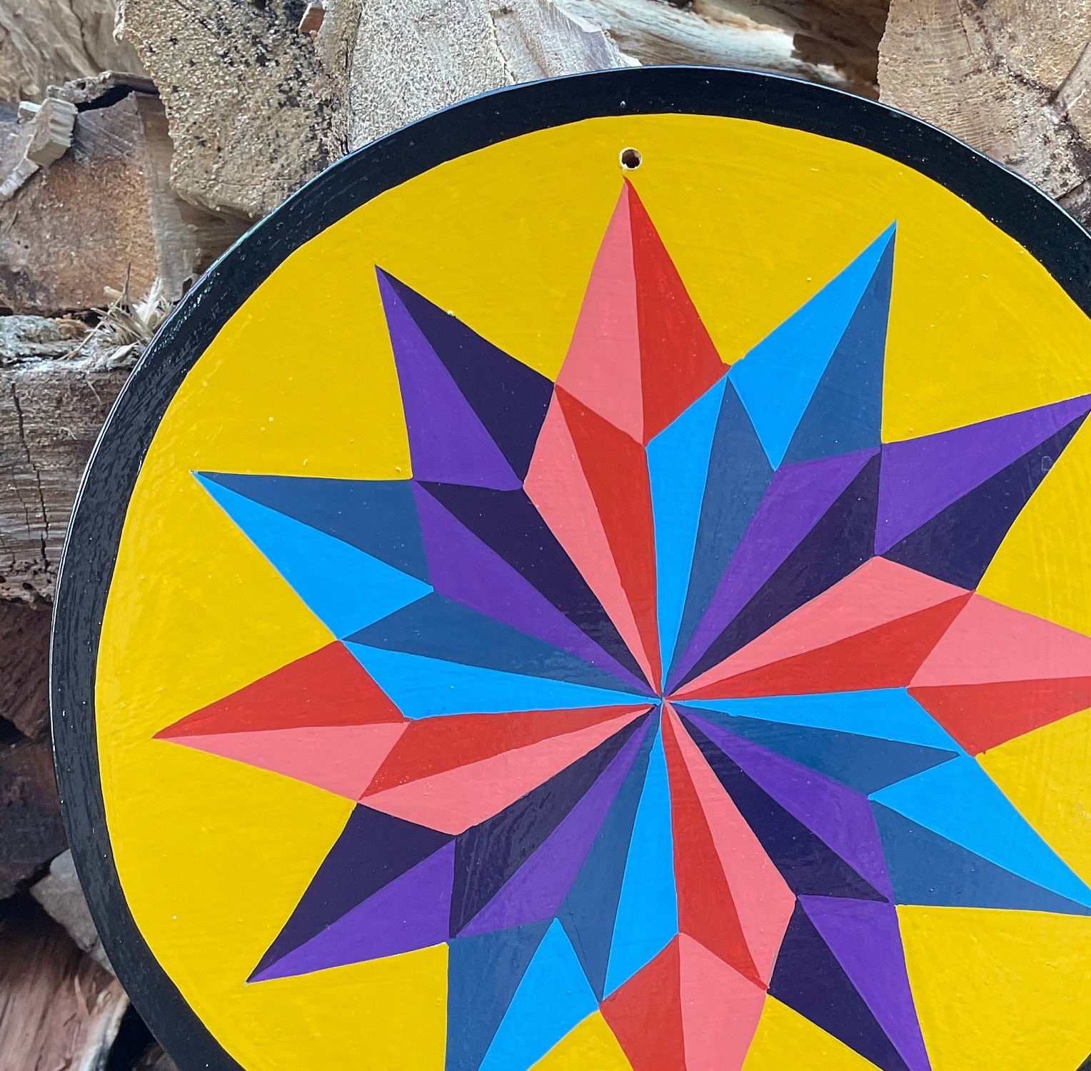 Star Hex Sign Barn Star Barn Quilt Folk Art Hand Painted - Etsy