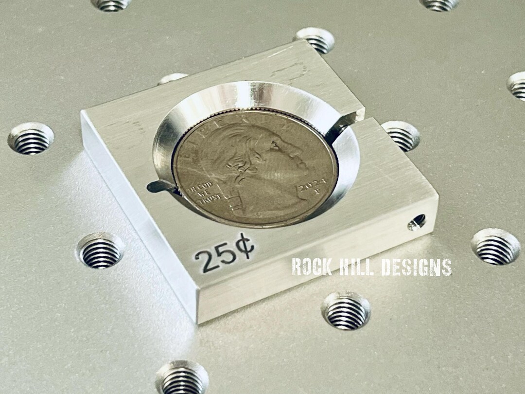 Fiber Laser Quarter Coin Fixture for Quick Indexing and Engraving - Etsy
