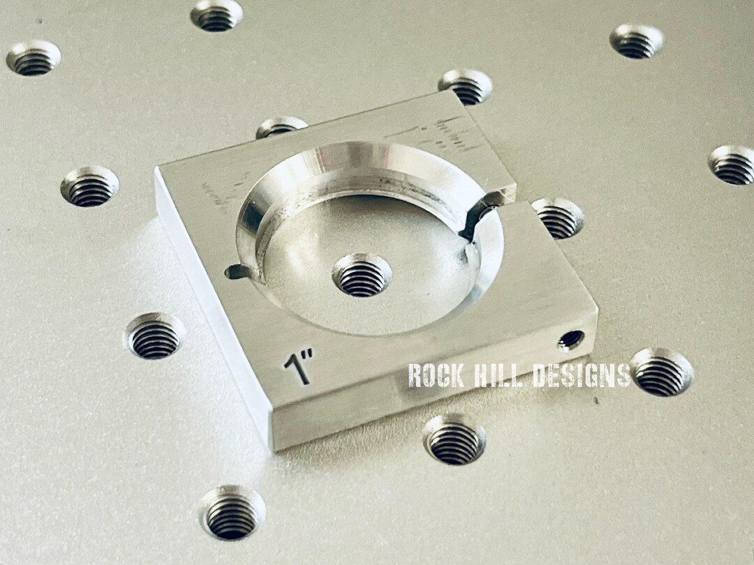 Fiber Laser 1" Coin Fixture: Quick Indexing, Golf Ball Marker Engraving ...