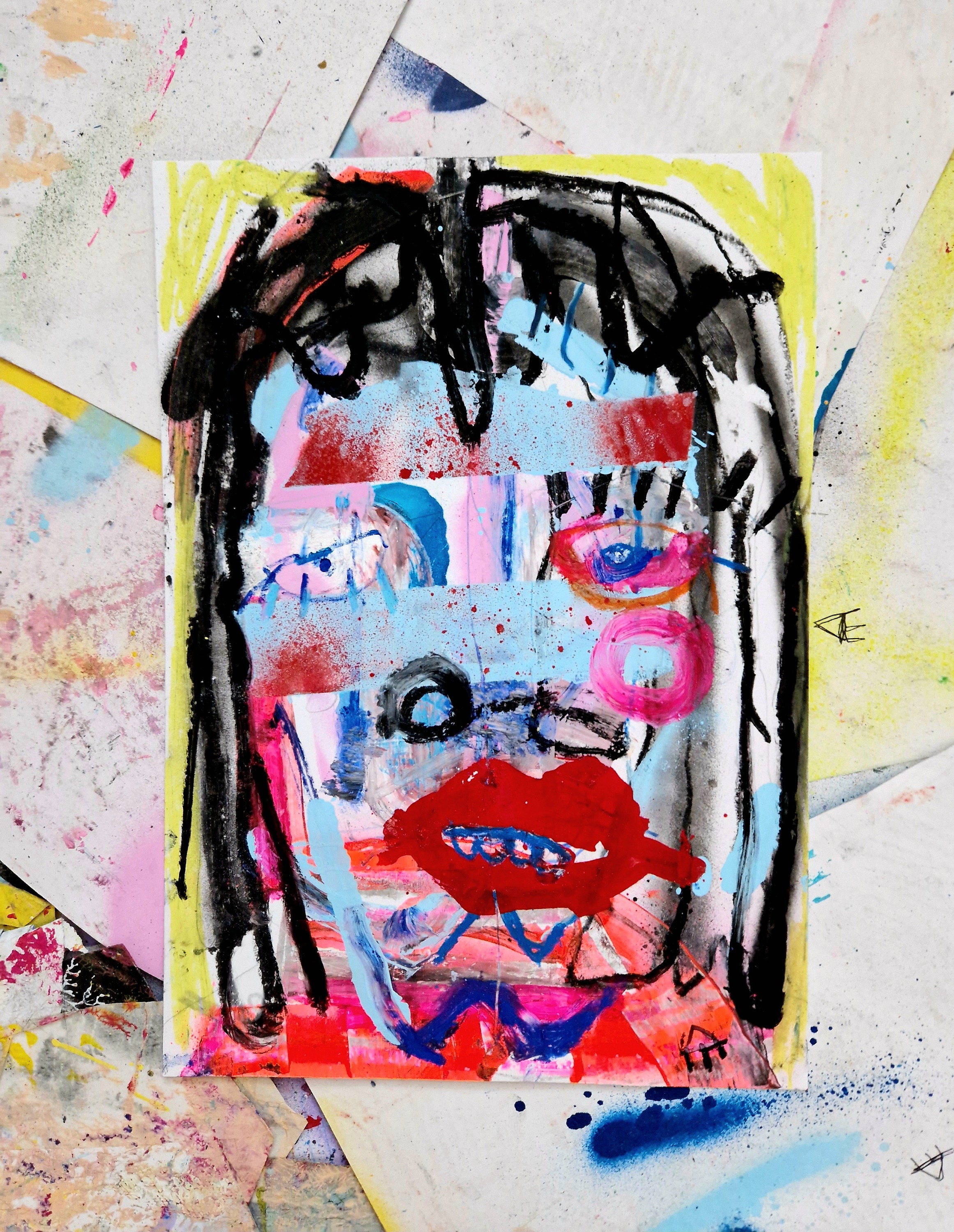 BAD BOY 17. Graffiti Style Artwork. Modern Art. Expressive Portrait of ...