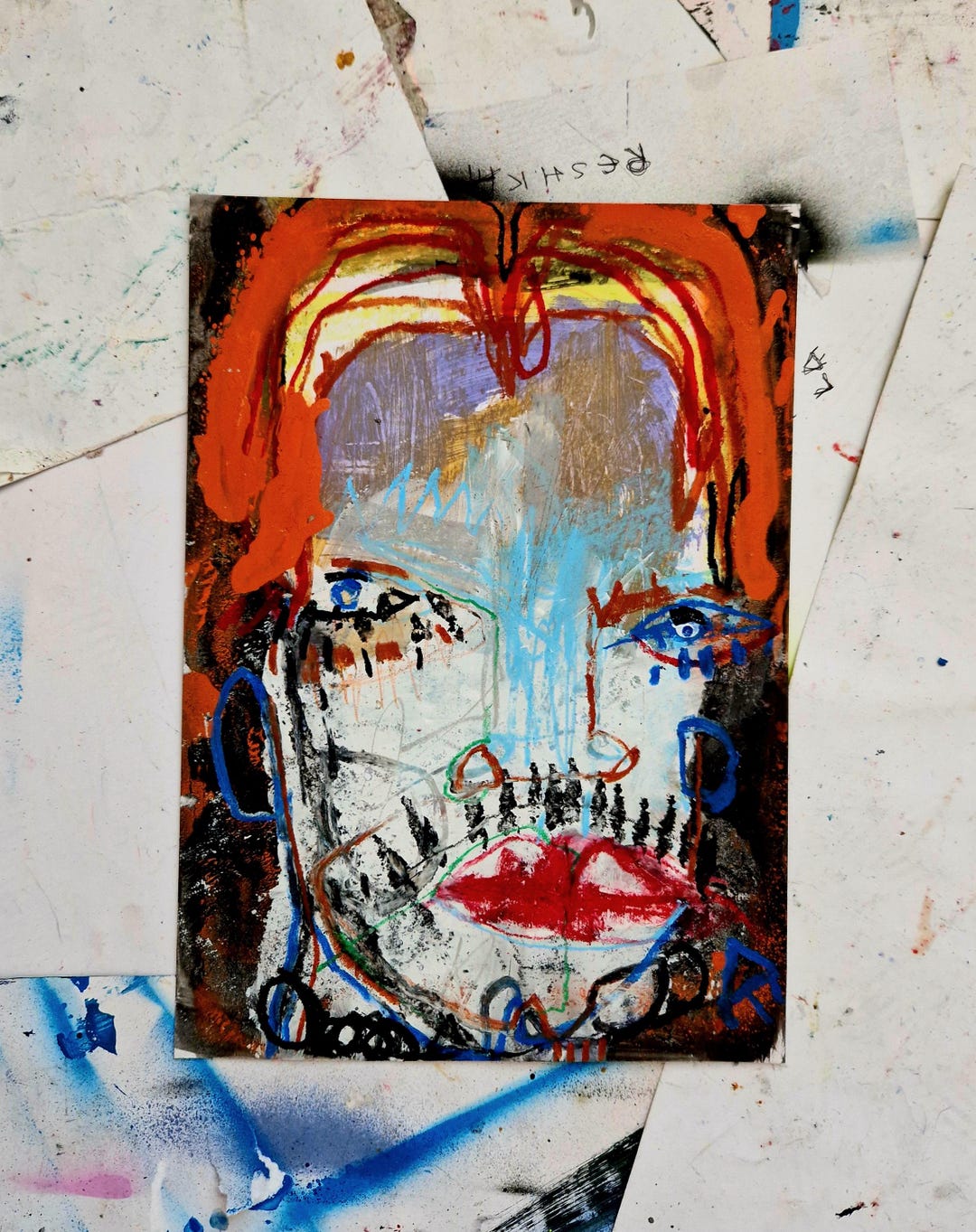 Picture on Paper bad BOY 17. Dimensions 21x29.7cm. Original, Modern and ...