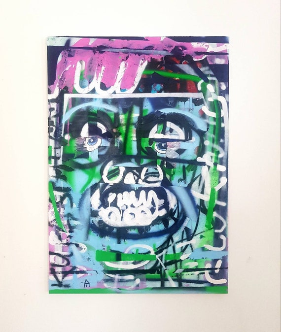 Only for the BRAVE. Graffiti Style. Spray Art. Painting on - Etsy