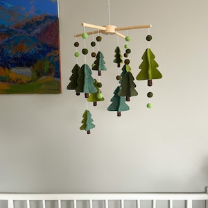 Ceiling Mobile for Nursery Room of Baby Boy or Baby Girl in Woodland ...
