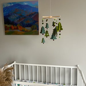 Ceiling Mobile for Nursery Room of Baby Boy or Baby Girl in Woodland ...