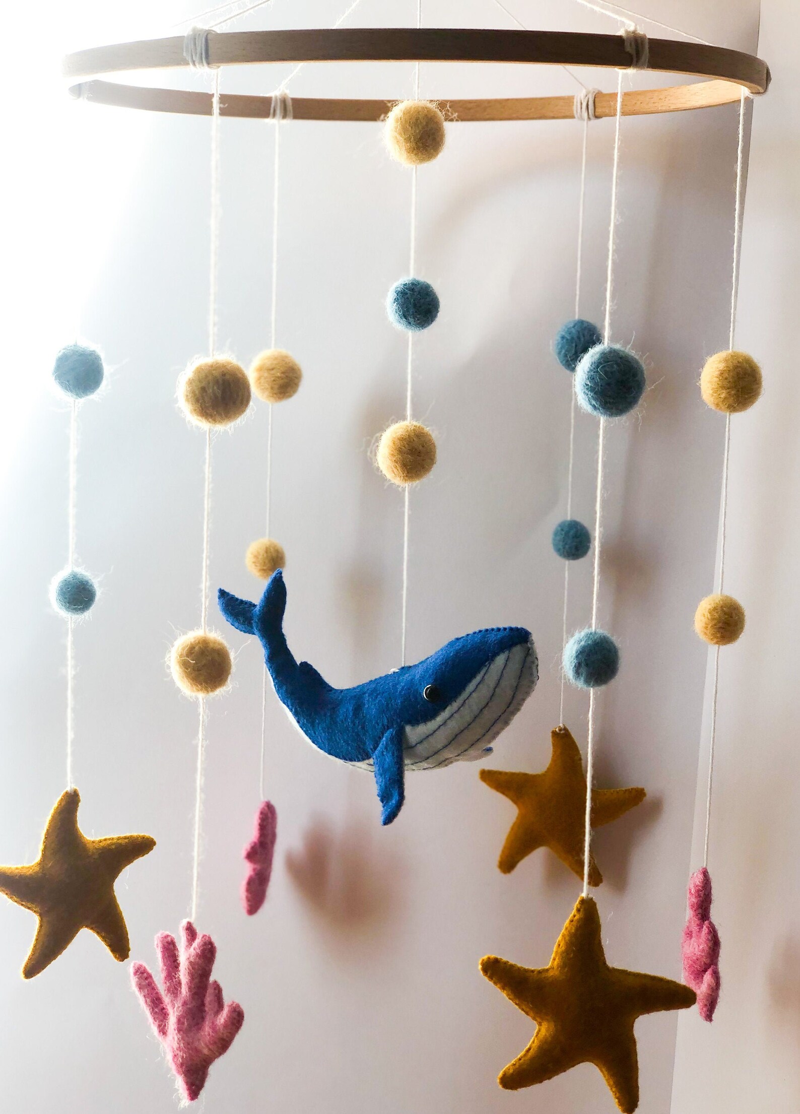 Baby Whale Mobile Sea Mobile Sea Nursery Room Whale Mobile | Etsy