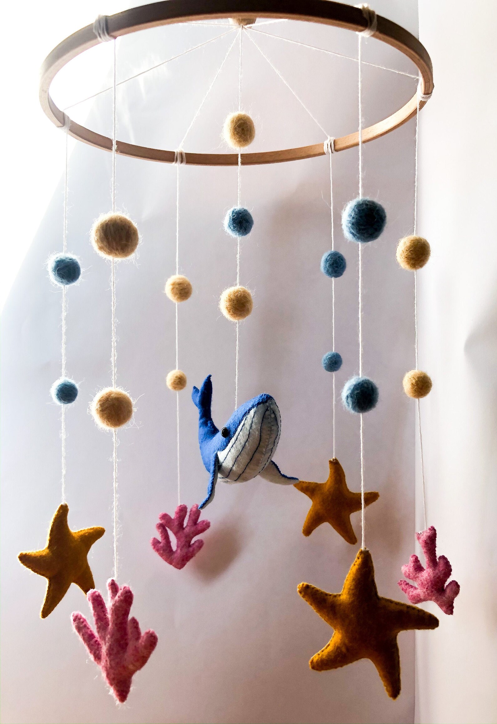 Baby Whale Mobile Sea Mobile Sea Nursery Room Whale Mobile | Etsy