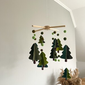 Ceiling Mobile for Nursery Room of Baby Boy or Baby Girl in Woodland ...