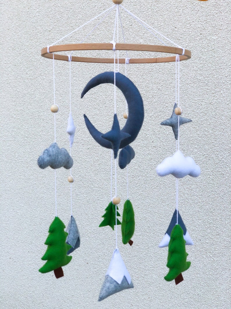 Baby mobile forest mobile wood mobile nature mobile for | Etsy