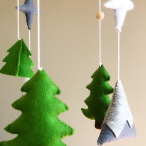 Felt Baby Mobile Nature Mobile Forest Mobile Woodland | Etsy