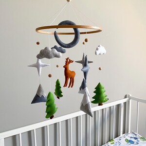 Moose Mobile Baby, Nature Crib Mobile, Forest Mobile, Woodland Mobile ...