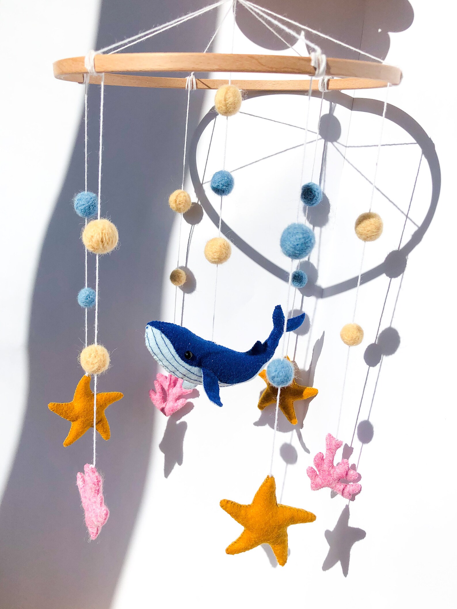 Baby Whale Mobile Sea Mobile Sea Nursery Room Whale Mobile | Etsy