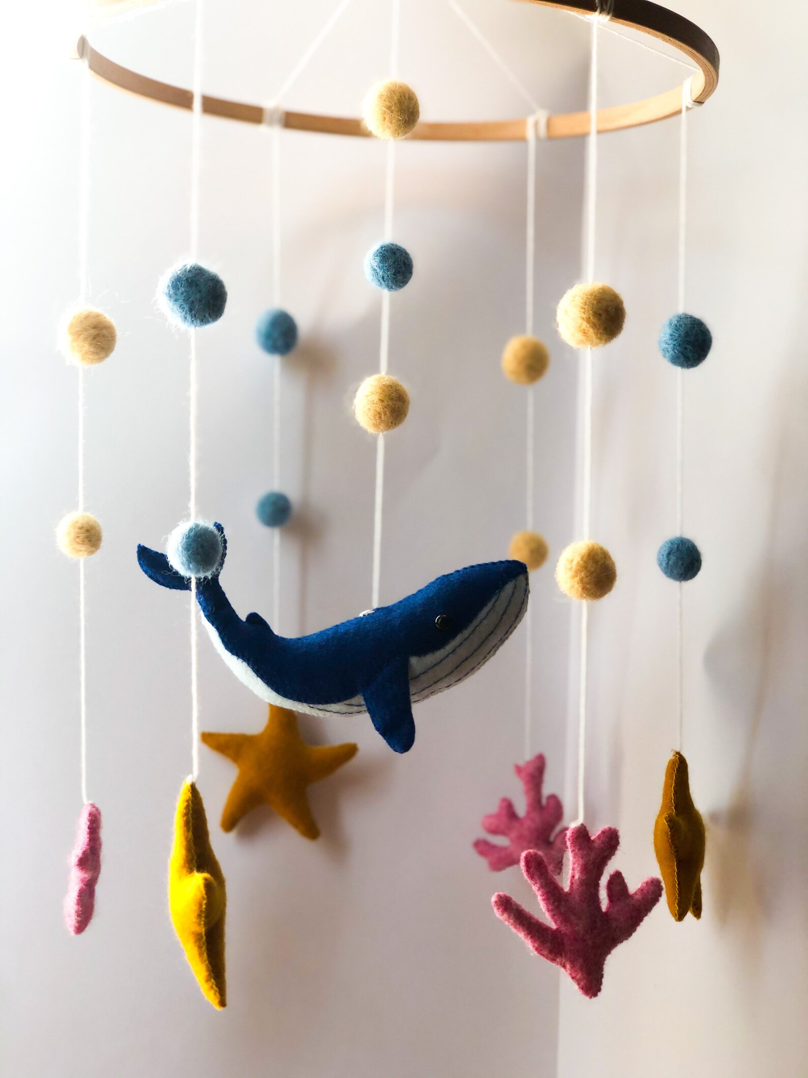 Baby Whale Mobile Sea Mobile Sea Nursery Room Whale Mobile | Etsy