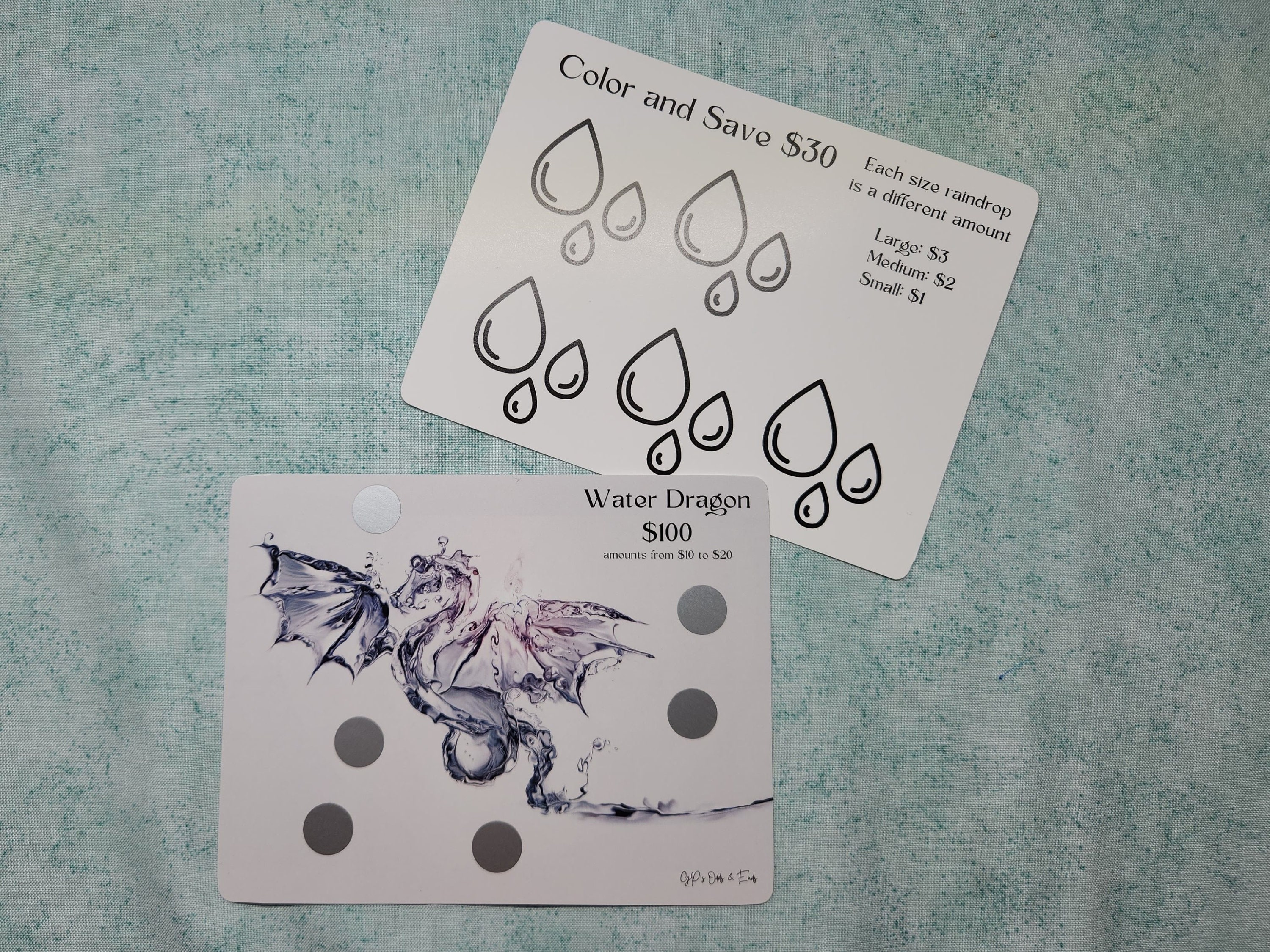 Elemental Dragon Scratch off Saving Challenge - Etsy