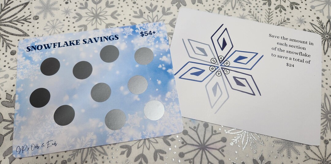 Snowflake Scratch off Saving Challenge - Etsy