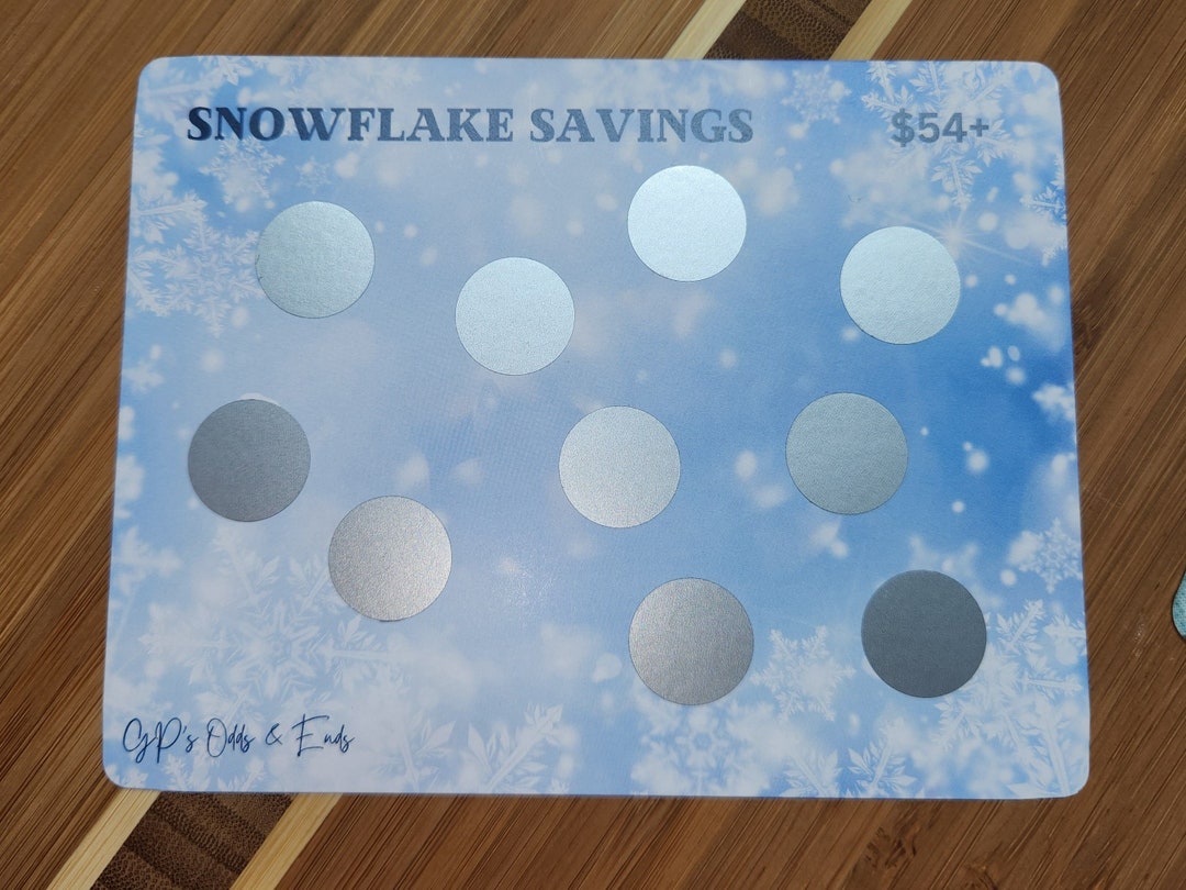 Snowflake Scratch off Saving Challenge - Etsy