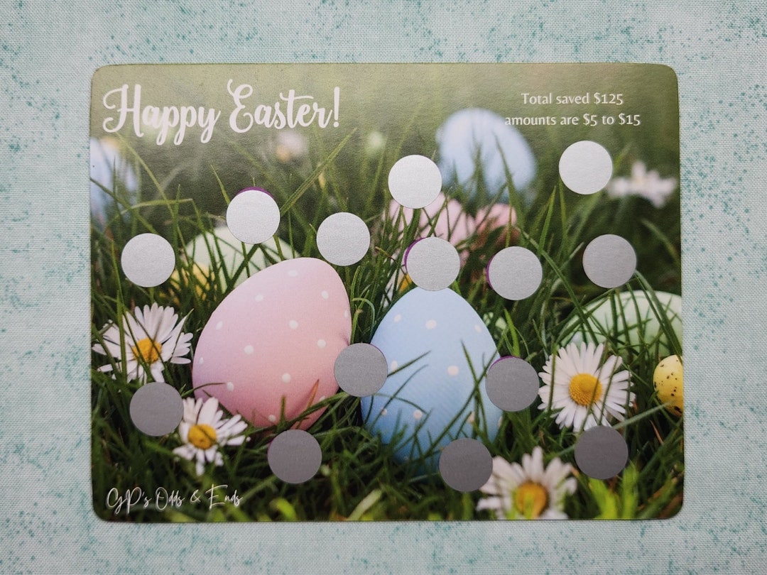 Easter Scratch off Saving Challenge - Etsy