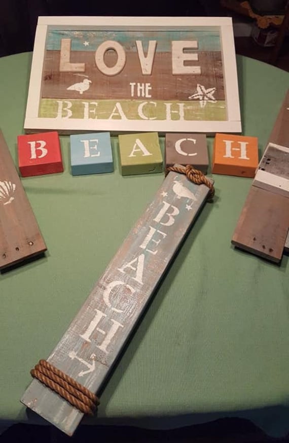 Beach Signs From Reclaimed Wood/pallets or Reused Pine Wood. - Etsy