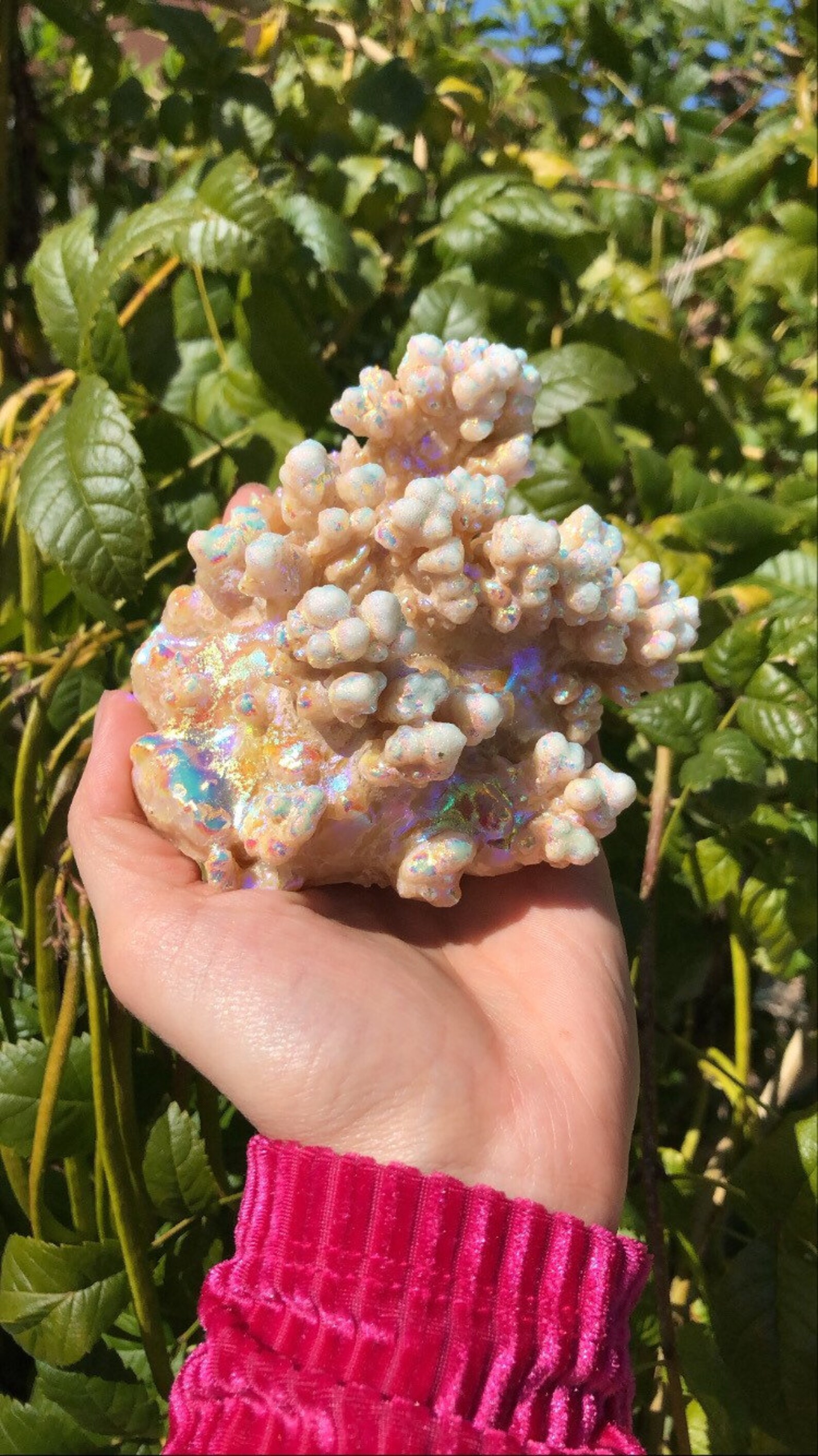 Big Bright Beautiful Rainbow Popcorn Aura Coral Calcite | Etsy