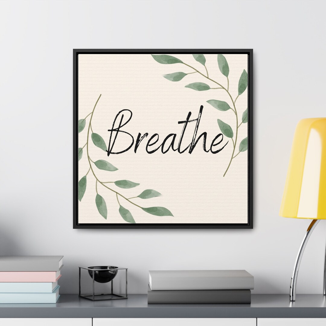 Breathe Bohemian Boho Gallery Canvas Wraps, Square Frame, Relaxing ...