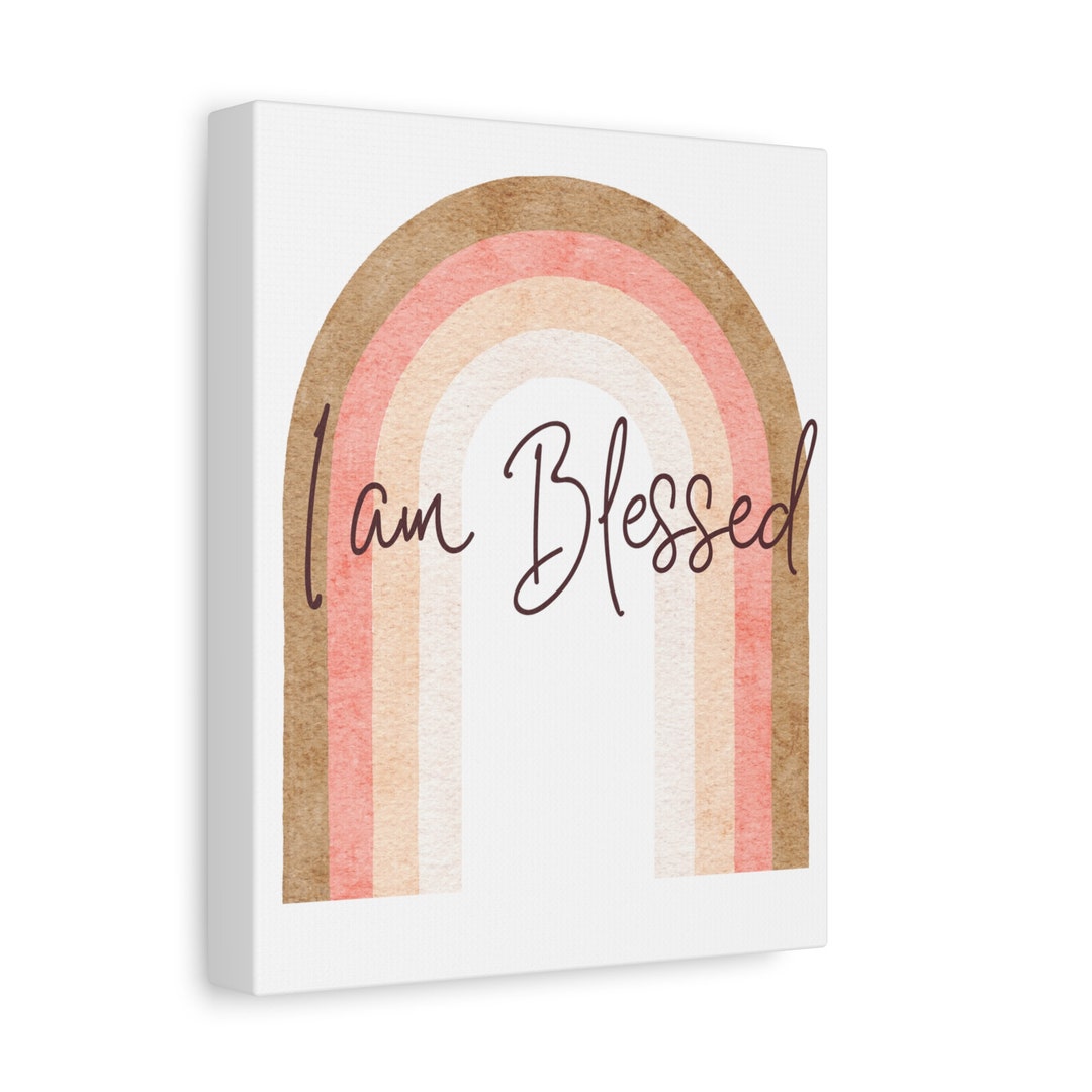 Boho Rainbow Canvas, Bohemian Art, Calm Colors, Earth Tone, Happy ...