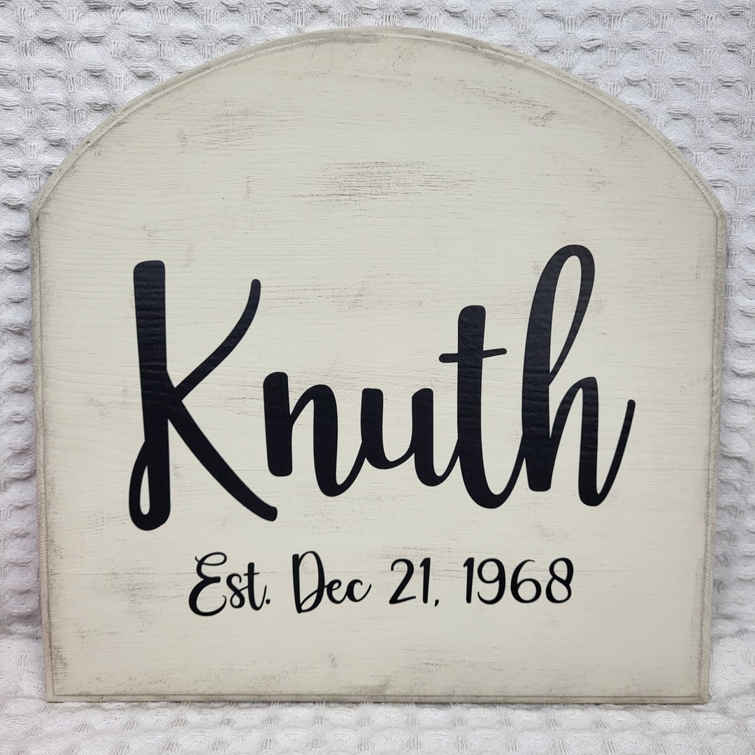 Custom Personalized Family Last Name Sign Established Date Wooden ...