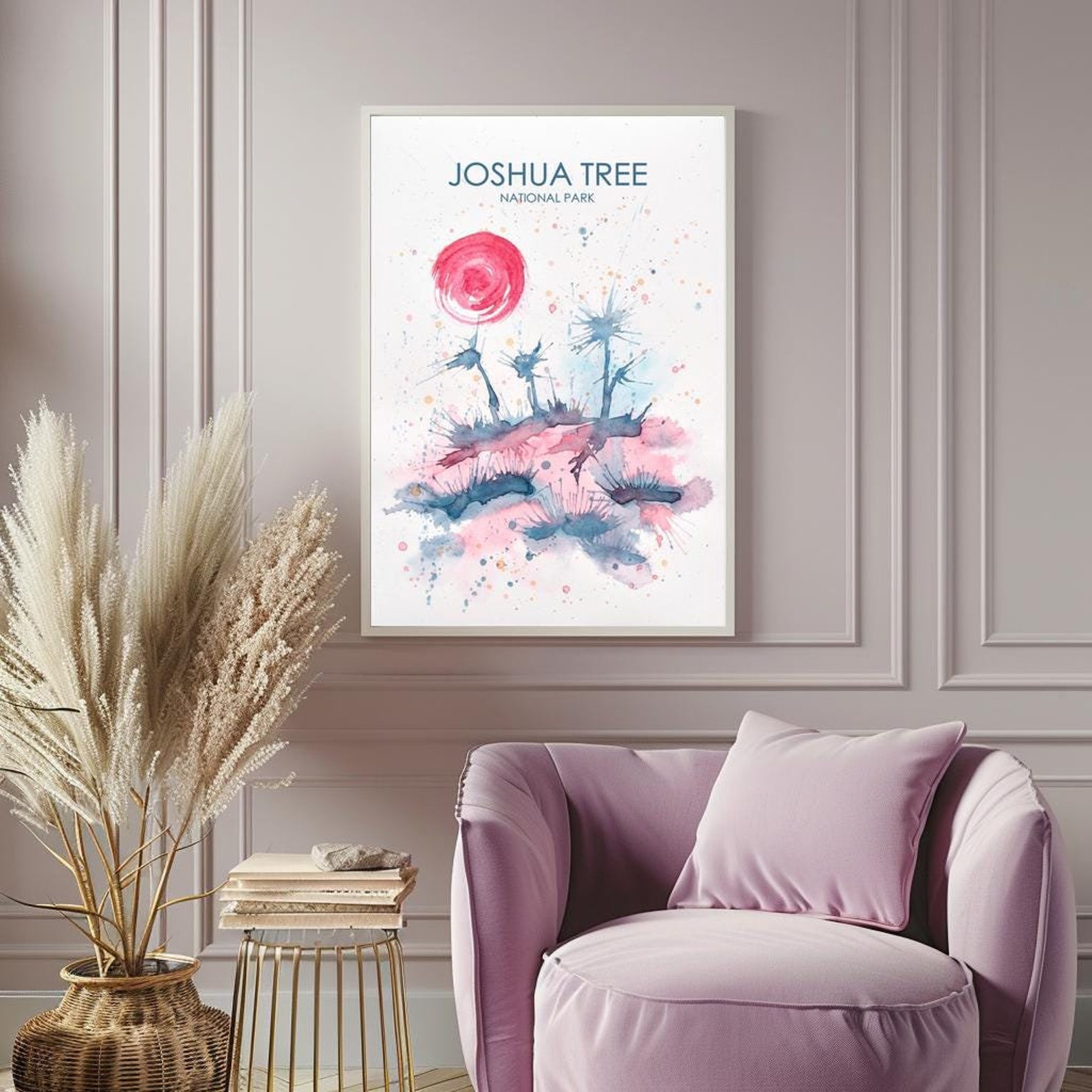 Joshua Tree National Park Art Print, Watercolor Painting, Multiple ...