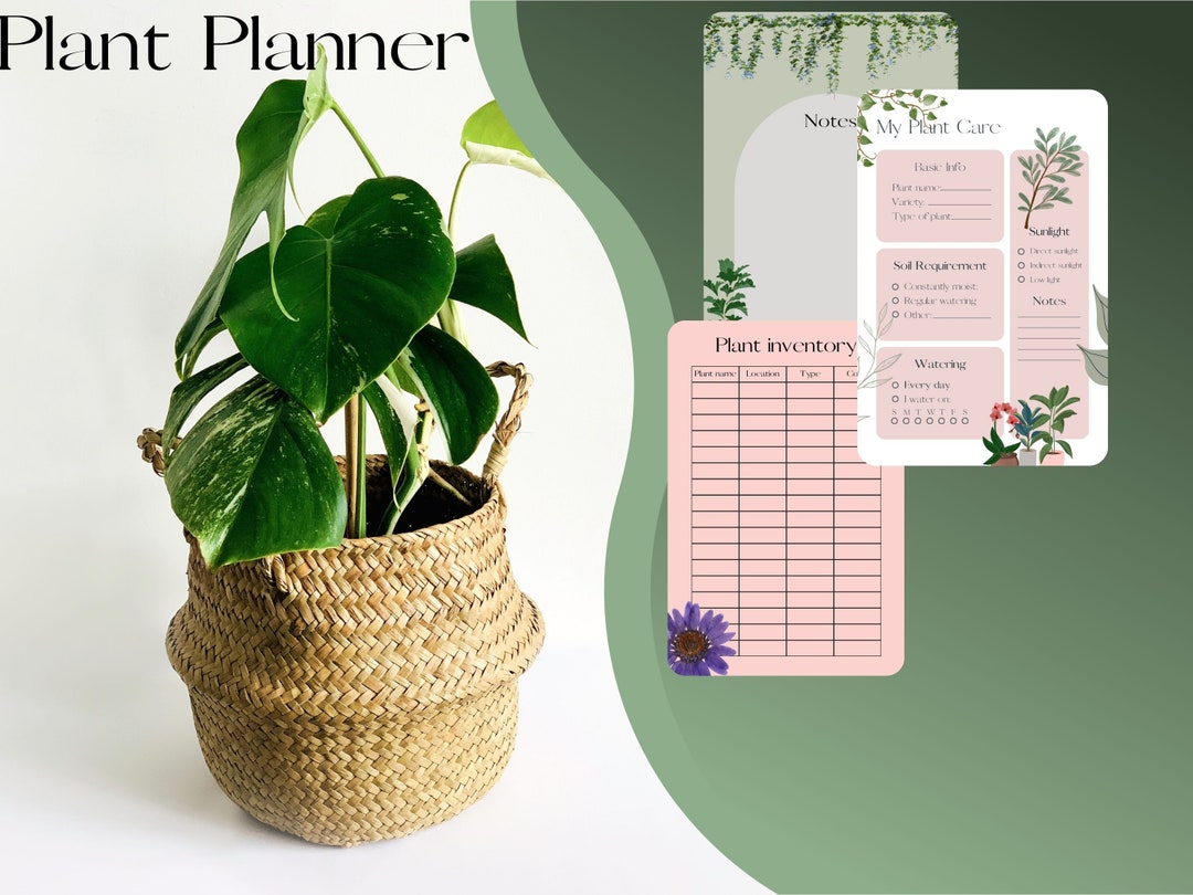 Plant Planner Printable Care Guide for Houseplants - Etsy