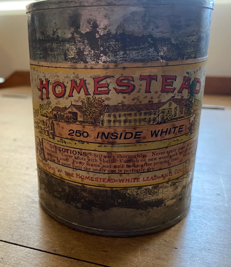Vintage Homestead Paint Can: White Lead & Color Co. (circa 1900) - Etsy