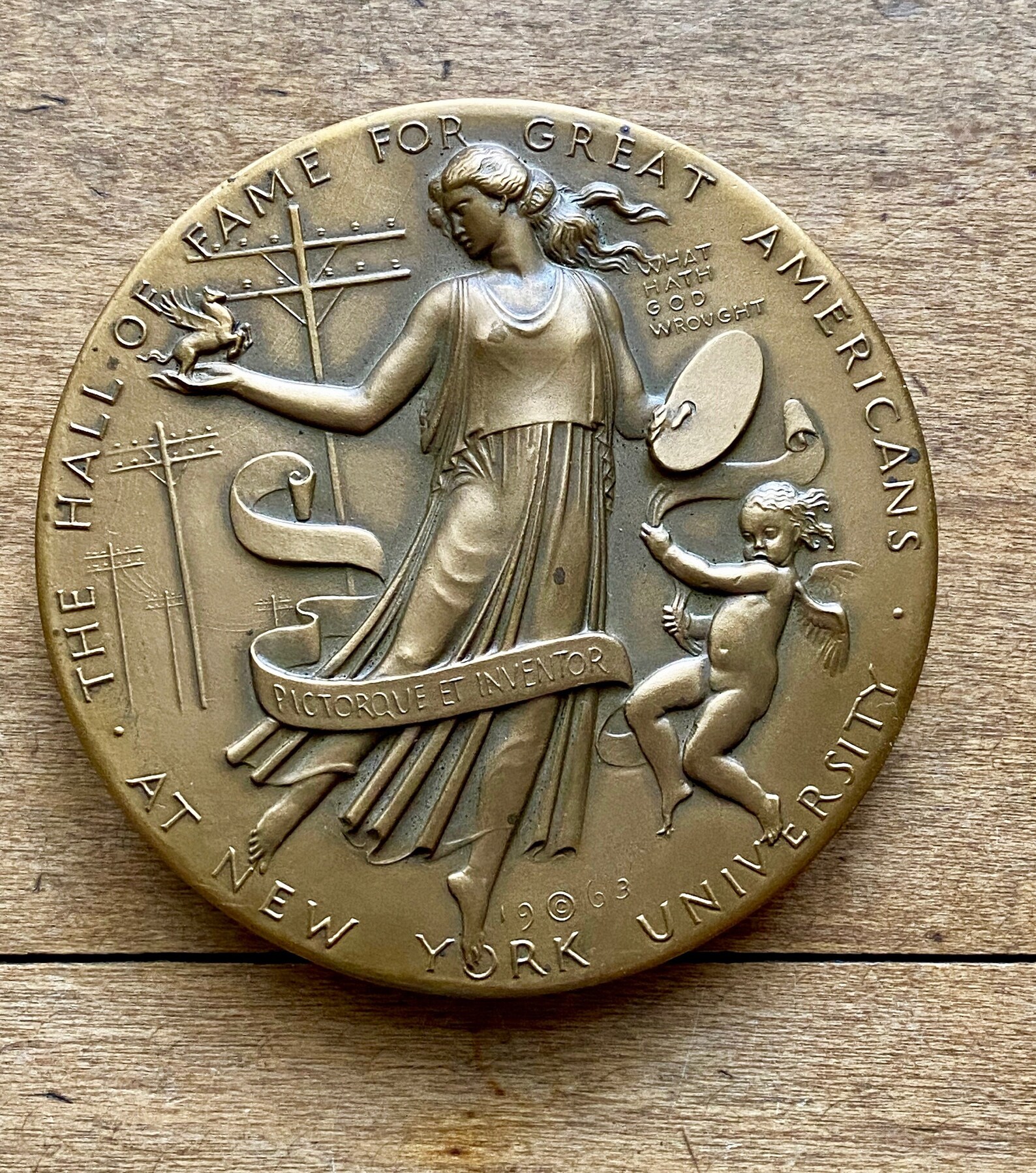Samuel Morse Bronze Medal: Hall of Fame, NYU (circa 1965) - Etsy