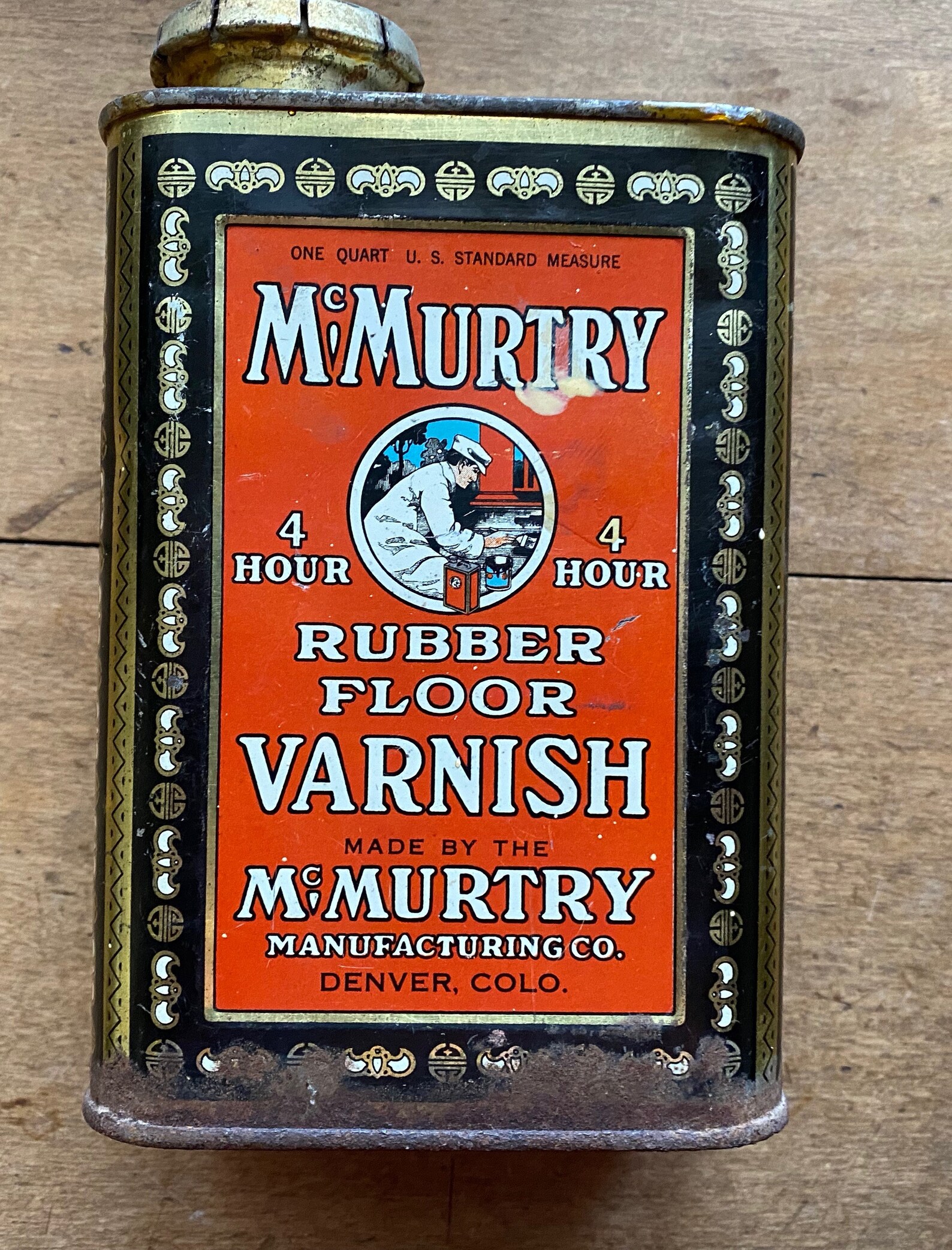 Vintage Mcmurtry Varnish Tin Can Circa 1920 . Painter ,denver, Colorado ...