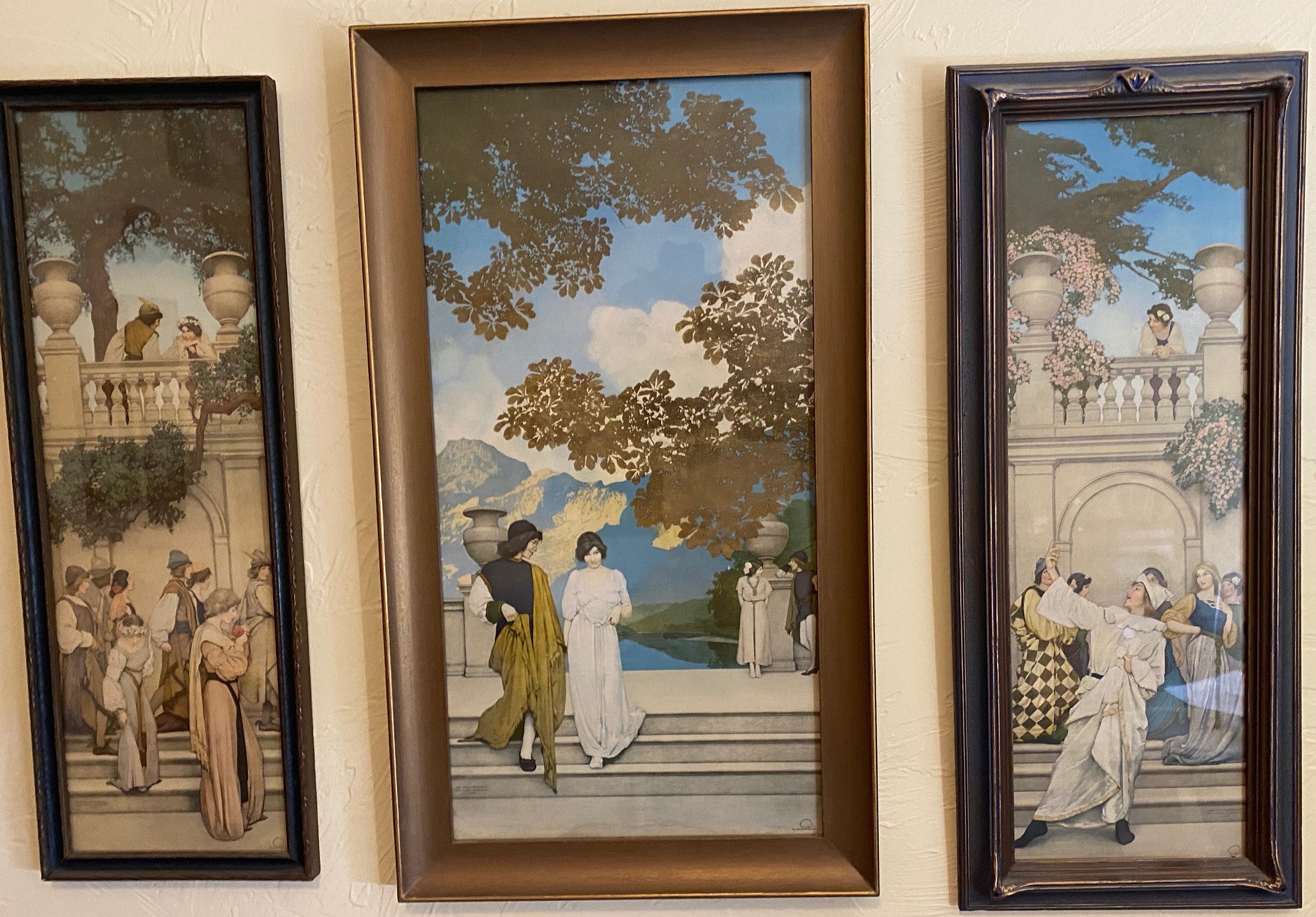 Maxfield Parrish Print A Call to Joy 1915 Original Triptych Print ...