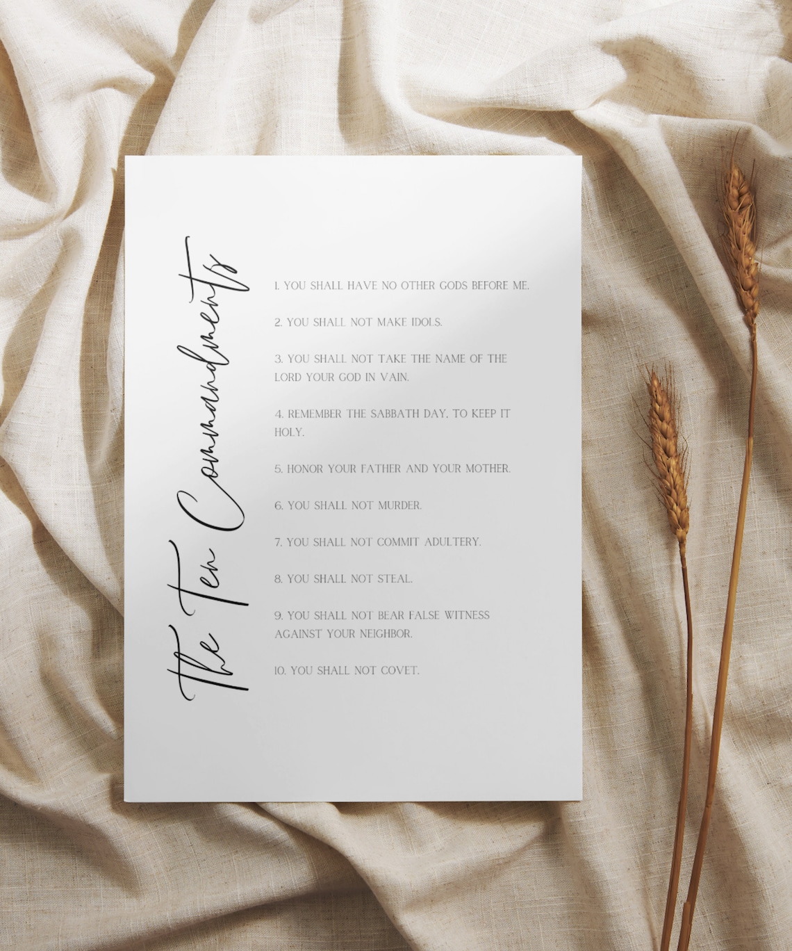 The Ten Commandments | Printable | 20x24 | 18x24 - Etsy