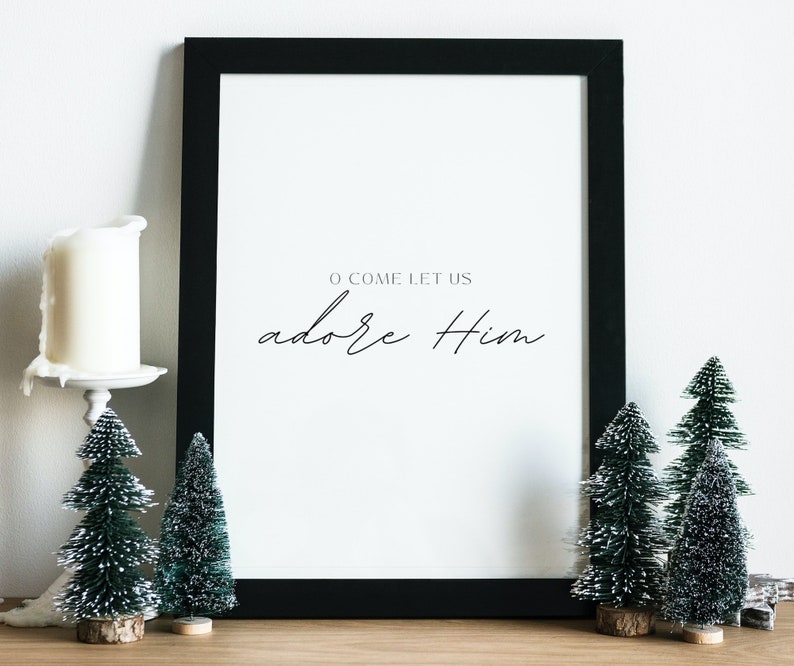 O Come Let Us Adore Him | Christmas Printable | INSTANT DOWNLOAD - Etsy