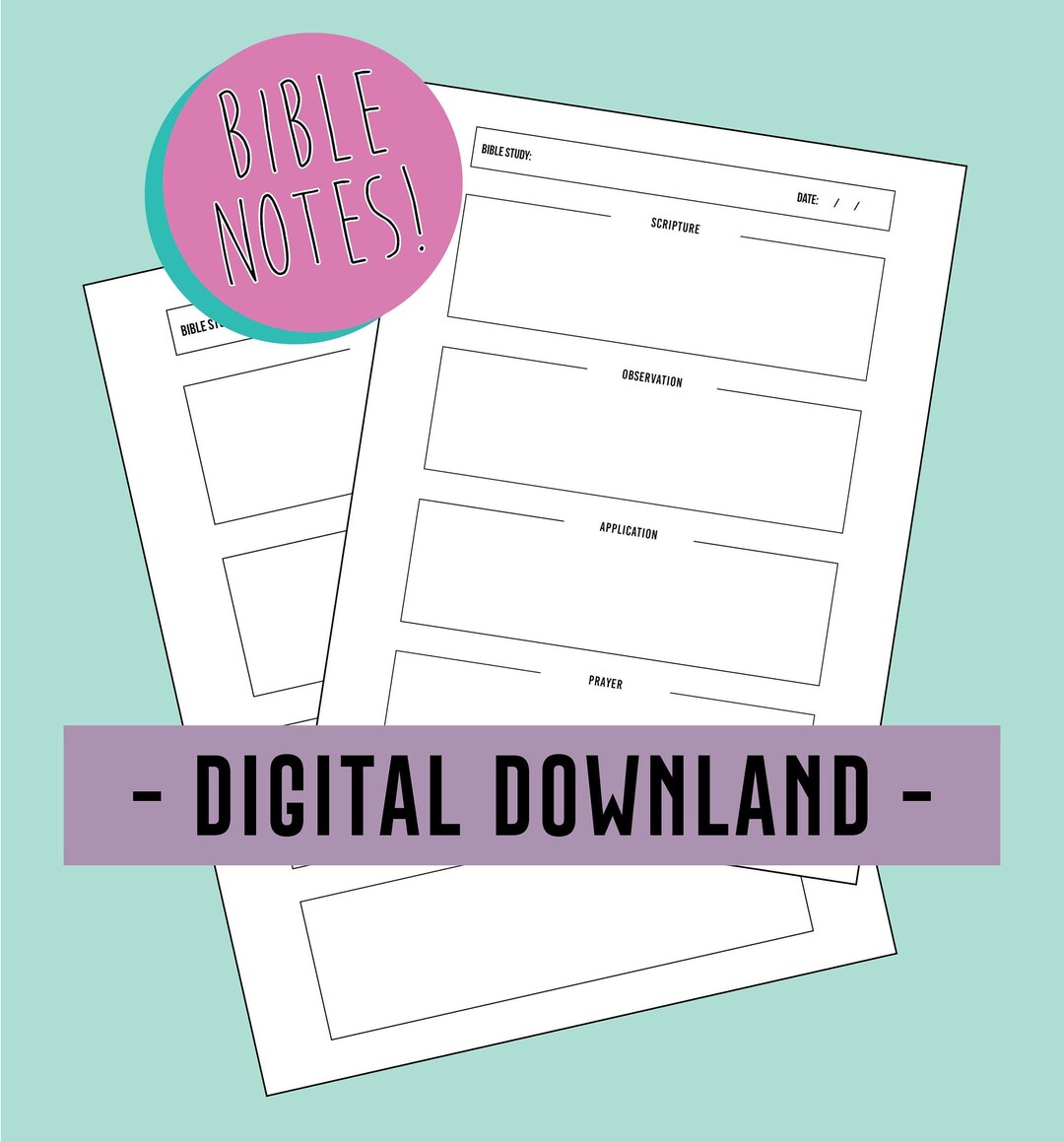 Bible Study Notes Printable - Etsy