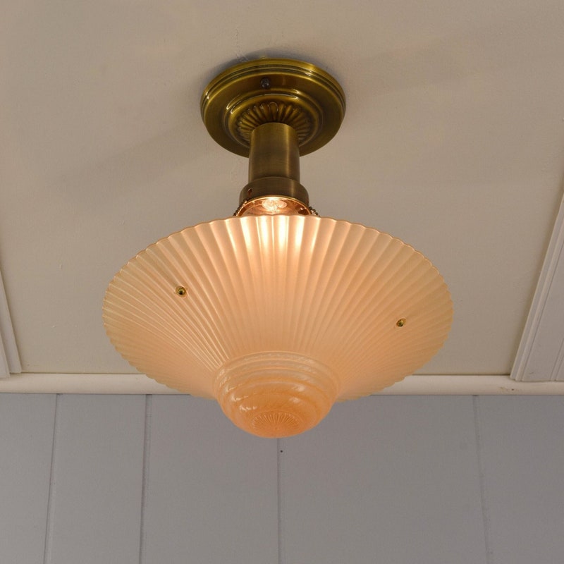 Vintage Ceiling Light Fixture - Etsy