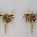 Pair Original Antique Bronze Torch Wall Sconce Lights Detailed With ...