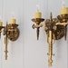 Pair Original Antique Bronze Torch Wall Sconce Lights Detailed With ...