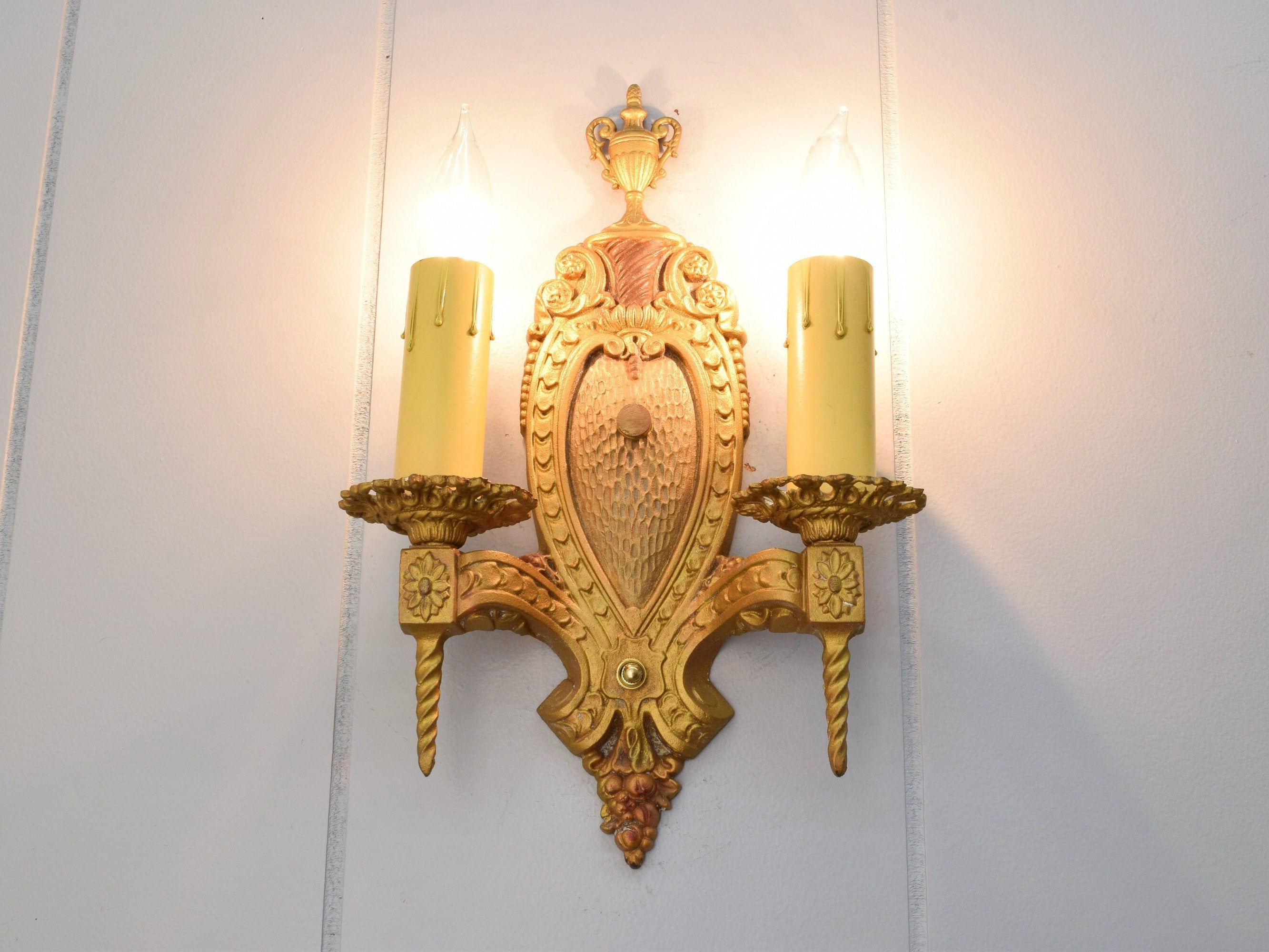 Rare Antique Cast Iron Sconce Rare Vintage Wall Sconces Candle