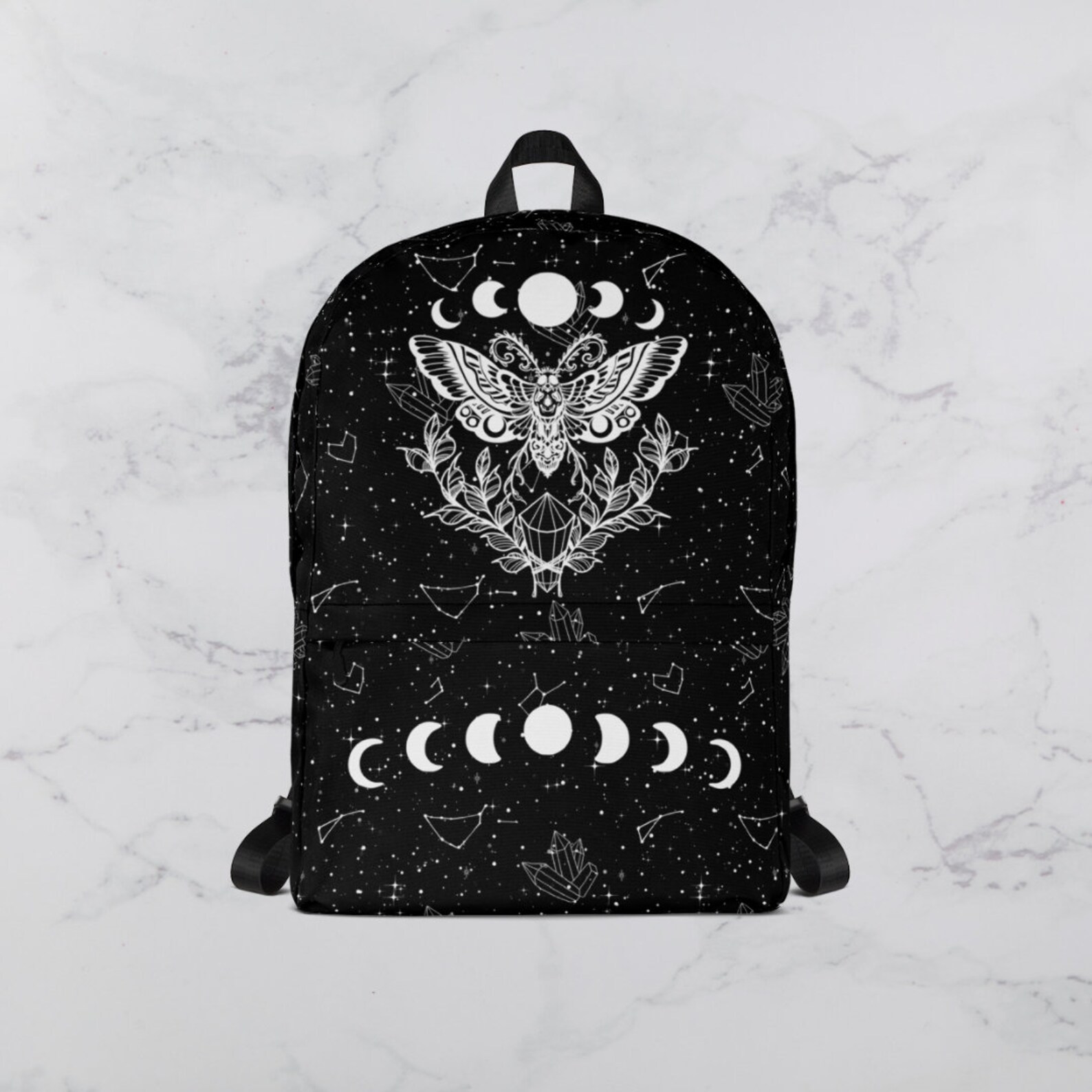 Winter's Spells Moth Skulls and Stars Wiccan Backpack - Etsy