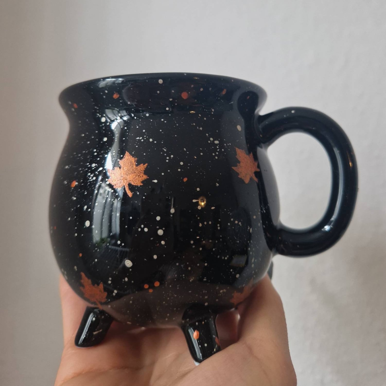 Black Cauldron Autumn Mug Ceramic Wiccan Home Decor Halloween - Etsy