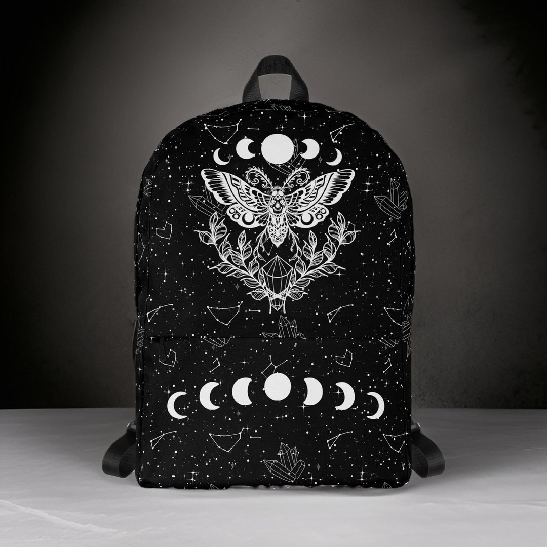 Winter's Spells Moth, Skulls and Stars Wiccan Backpack - Etsy